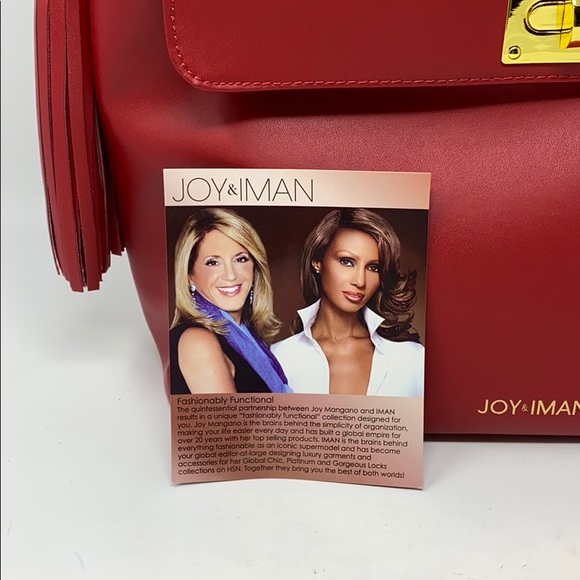 Joy Mangano and Iman | Bags | Joy Iman Tassel Chic Leather Backpack ...